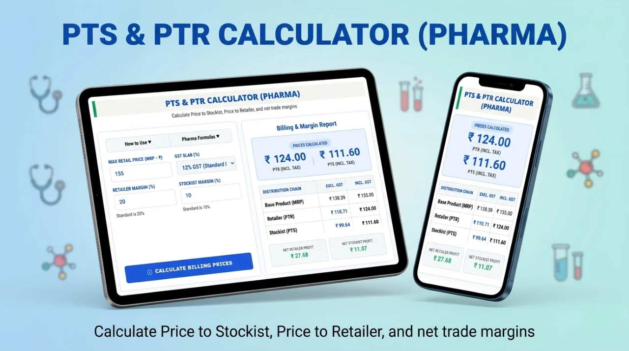 PTS PTR Calculator – Medicine Price Calculation Tool